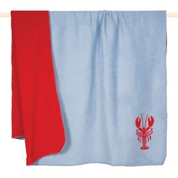 Wohndecke Pad, B:150cm L:200cmlight blau, rot lobby, Baumwolle, Polyacryl, Wohndecken, "COZYUP", Jacquard-Webung mit modernen Designs &ndash; Textur trifft