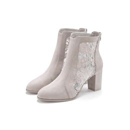 Lascana High-Heel-Stiefelette 'Ankle Boot, Stiefel,' grau Gr. 43 f&uuml;r Damen. Mit Spitze