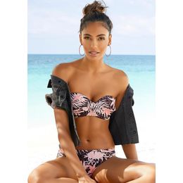Buffalo Set: B&uuml;gel-Bandeau-Bikini 'Branda' mehrfarbig Gr. 34 Cup D. Mit B&uuml;gel Und Mit Seitlichen St&auml;bchen. Nachhaltig.