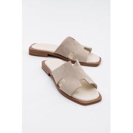 Jez Leder Slide Sandale (Women)