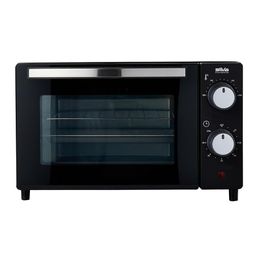 SILVA HOMELINE Minibackofen, Schwarz, Kunststoff, 36.2x22.1x28.6 cm, herausnehmbares Kr&uuml;melblech, Timer, akustisches Signal Ein-/Aus, K&uuml;chenger&auml;te, Sonstige K&uuml;chenger&auml;te