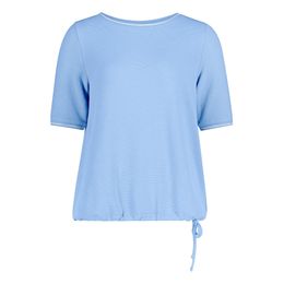 Betty Barclay Damen Kurzarmshirt "Damen mit Tunnelzug", blau, Gr. 38, Jersey, Obermaterial: 73% Viskose, 23% Polyester, 4% Elasthan, Shirts