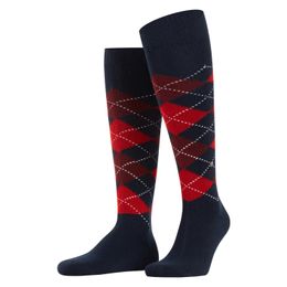 Burlington Herren Kniestr&uuml;mpfe "Preston", Gr. 40, blau, Materialmix, Argyle-Muster, Socken, Einheitsgr&ouml;&szlig;e 40-46, Argyle-Muster, besonders weich