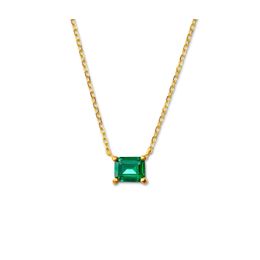 Tchibo - 375 Gold Kette mit gr&uuml;nem Zirkonia - gr&uuml;n