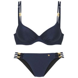 JETTE Set: B&uuml;gel-Bikini 'Giulia' blau Gr. 38 Cup B. Mit B&uuml;gel
