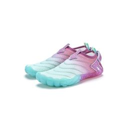 Venice Beach Set: Aquaschuh 'Badelatsche, Badeschuhe, Badeschlappe, Barfu&szlig;schuh, leichter Slipper' blau Gr. 35 f&uuml;r Damen