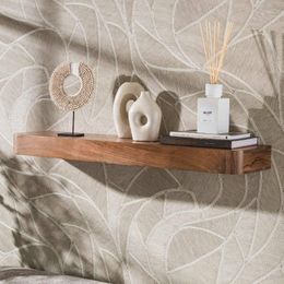 Pharao24.de Wandregal Echtholz Regal in Holz Braun 100 cm breit