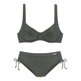 Lascana Set: B&uuml;gel-Bikini 'Annelie' gr&uuml;n Gr. 48 Cup E. Mit B&uuml;gel