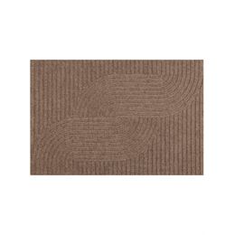 Fu&szlig;matte, Braun, Gr. 45x75 cm - rechteckig, wash+dry by Kleen-Tex, Fu&szlig;matten, Material: Polyester. R&uuml;ckseite: Gummi