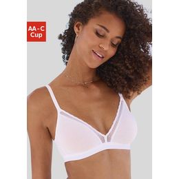 Vivance Bralette-BH wei&szlig; Gr. 85A. Ohne B&uuml;gel. Nachhaltig.