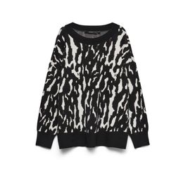 V&eacute;ro Moda Vero Moda Pullover 'VMNANCY' Damen Gr&ouml;&szlig;e L kitt / schwarz