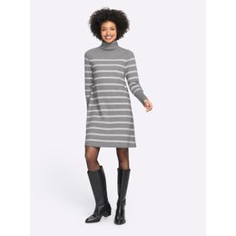 Heine Damen Strickkleid, Grau, Gr. 44, Maxikleider, Material: Viskose