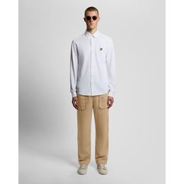 Lyle & Scott Schlichte Leinenmischung-Hose mit geradem Bein