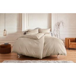 Bettw&auml;sche OTTO HOME, grau, Mako-Satin, Obermaterial: 100% Baumwolle, Bettw&auml;sche, "Mila ab Gr. 135x200 cm aus 100% Baumwolle", zeitlos elegante Uni