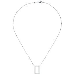 Damen Collier "Mittelteil U-f&ouml;rmig, gl&auml;nzend, Silber 925", 45cm, Silber 925 (Sterlingsilber), schwarz, Giorgio Martello MILANO, Silber 925