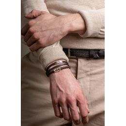 PHILIPP BLANC Herren Armband "PBA01RS", 21cm, Lederschwarz braun, Leder, Armb&auml;nder