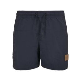 Urban Classics Jungen Badeshorts "Urban Classics Herren Boys Block Swim Shorts", blau, Gr. 134, 100% Polyamid, Badehosen