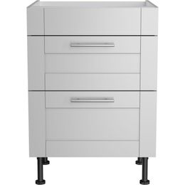 Kochfeldumbauschrank Optifit, B:60cm H:87cm T:58,4cm, grau, Schr&auml;nke, "Ahus", Breite 60 cm
