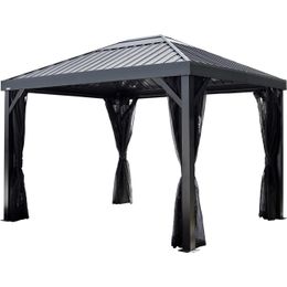 Pavillon Sojag, schwarz, Garten, Pavillons, "Kiruna 1012 Anthrazit", 299,3x364,3x297,6cm