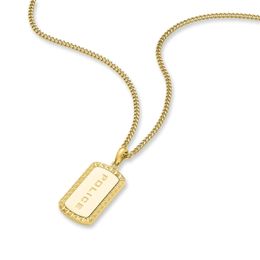 Police Herren Kette mit Anh&auml;nger "Taper", Edelstahl, L: 55 B: 1,5mmgelbgoldfarben, Edelstahl, B:1,5mm, Halsketten