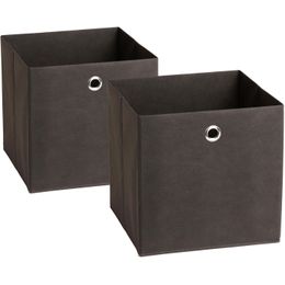 Faltbox Schildmeyer, grau, Pappe, Vlies, Aufbewahrungsboxen, "Box", Solide Verarbeitung - Dieses Produkt ist in Deutschland gefertigt