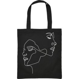 MisterTee Rucksack "MisterTee Unisex One Line Canvas Bag", schwarz, Taschen
