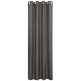 Vorhang GERSTER, B:140cm H:235cm, grau, Wirkware, Polyester, Wohnzimmer, Gardinen, "Laurin", HxB: 235x140, &Ouml;senschal aus Dekostoff, Uni