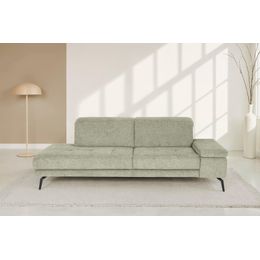 Recamiere DIE PLANBAR, B:230cm H:82cm T:115cm, beige, 100% Polyester, Sofas, "MP-IN20126 mit Federkern-Polsterung", mit Kopfteilverstellung,