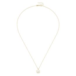 Luigi Merano Damen Goldkette "Kleeblatt-Anh&auml;nger mit Perlmutt, Gold 375", 42cm, Gelbgold 375, gold, Gelbgold 375, Halsketten