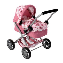 Bayer Chic 2000 CHIC2000 Kinder Puppenwagen "Smarty, Mini-Kuschelwagen", rosa, Kunststoff, Metall, Stoff, B:56cm H:56cm T:56cm, Puppenwagen, mit herausnehmbarer