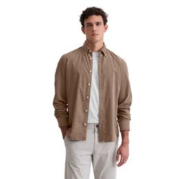 Marc O'Polo MARC O'POLO Herren Langarmhemd "aus reiner Bio-Baumwolle", braun, Gr. XXXL, unifarben, Obermaterial: 100% Baumwolle, Hemden