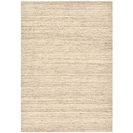 Wollteppich Theko, B:170cm H:14mm L:240cm, beige, Schurwolle, Wohnzimmer, Teppiche, "Pure UNI, Handwebteppich", meliert, reine Wolle, handgewebt,