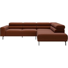 Sch&ouml;ner Wohnen Kollektion Ecksofa, B:276cm H:71cm T:219cm, braun, SCH&Ouml;NER WOHNEN-KOLLEKTION, 24% Polyester, 76% Polyacryl, Wohnzimmer, Sofas, "Tossa, Modernes Design trifft