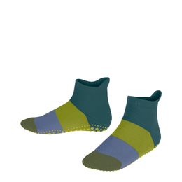 Falke Kinder Haussocken "Colour Block", Gr. 23, gr&uuml;n, Obermaterial: 90% Baumwolle CO. 10% Polyamid PA., glatt, Socken