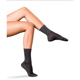 Falke Damen Socken "No. 2 Finest Silk", Gr. 39, grau, Obermaterial: 85% Seide silk. 15% Polyamid PA., Socken