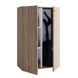 Mehrzweckschrank Vcm, B:70cm T:38cm, braun, Obermaterial: 100% Holz Wood., K&uuml;che, Schr&auml;nke, "Holz Besenschrank Staubsauger Putzschrank Lona L"