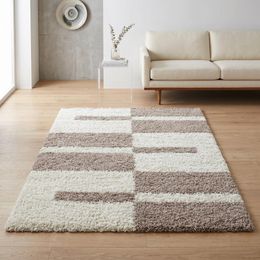 Hochflor-Teppich, B:200cm H:30mm L:290cm, beige, Ayyildiz Teppiche, Kunstfaser, Teppiche, "Gala Shaggy 2505, auch als L&auml;ufer und in Rund", robuster