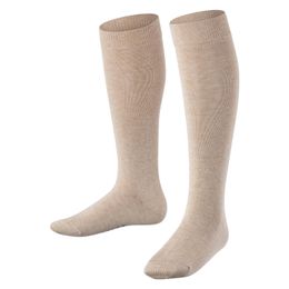 Falke Kinder Kniestr&uuml;mpfe "Family", Gr. 23, beige, Obermaterial: 92% Baumwolle CO. 7% Polyamid PA. 1% Elasthan EL., glatt, Socken