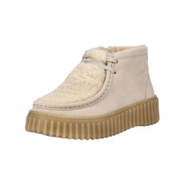 Clarks Damen Schn&uuml;rstiefelette "Clarks Stiefelette Leder", Gr. 37,5, beige, Leder, Schuhe