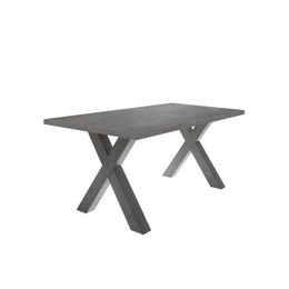 M&auml;usbacher Esstisch M&Auml;USBACHER, B:160cm H:77cm T:90cm, grau, K&uuml;che, Tische, "Mister", mit Auszug (160-210 cm), Gestell in X-Form