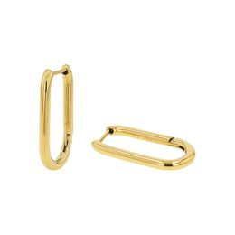 Tom Tailor Damen Paar Creolen "Schmuck Geschenk Edelstahl", Edelstahlgelbgoldfarben, Edelstahl, Ohrringe