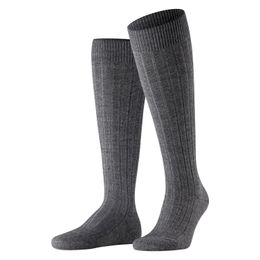 Falke Kinder Kniestr&uuml;mpfe "Teppich im Schuh", Gr. 45, grau, Obermaterial: 70% Schurwolle WV. 30% Polyamid PA., Socken