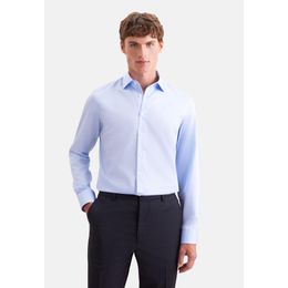 Seidensticker Herren Businesshemd "Schwarze Rose", blau, Gr. 37, unifarben, 100% Baumwolle, Hemden, Shaped 1/1 Kentkragen Uni