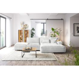 Ecksofa Musterring, B:330cm H:81cm T:190cm, wei&szlig;, 100% Polyester, Wohnzimmer, Sofas, "Lucia modern und bequem, Breite 330cm, L-Form", verschiedene