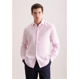 Seidensticker Herren Leinenhemd "Schwarze Rose", rosa, Gr. 40, unifarben, 100% Leinen, Hemden, Regular 1/1 Kentkragen Uni