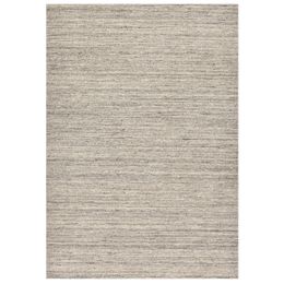 Wollteppich Theko, B:40cm H:14mm L:60cm, grau, Schurwolle, Wohnzimmer, Teppiche, "Pure UNI, Handwebteppich", meliert, reine Wolle, handgewebt,