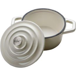 Feinkost K&auml;fer K&Auml;FER Serviertopf "Mini-Cocotte", 0,25 l + &Oslash; 10,5cm + H&ouml;he 5cm, wei&szlig;, T&ouml;pfe, Induktion, 250 ml