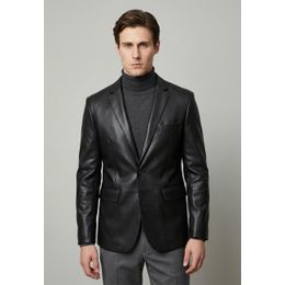 FELIX HARDY Herren Lederjacke "Lederblazer", schwarz, Gr. M, 100% Lammleder, Jacken