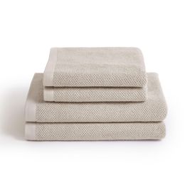 Handtuch Set HERZBACH HOME, beige, Jersey, Obermaterial: 100% Baumwolle CO., Handtuch-Sets, "Spa", 4er Set, 525g/m&sup2;, Premium-Qualit&auml;t, 100%