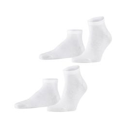 Falke Herren Sneakersocken "Happy 2-Pack", Gr. 39, wei&szlig;, Obermaterial: 85% Baumwolle CO. 13% Polyamid PA. 2% Elasthan EL., glatt, Socken